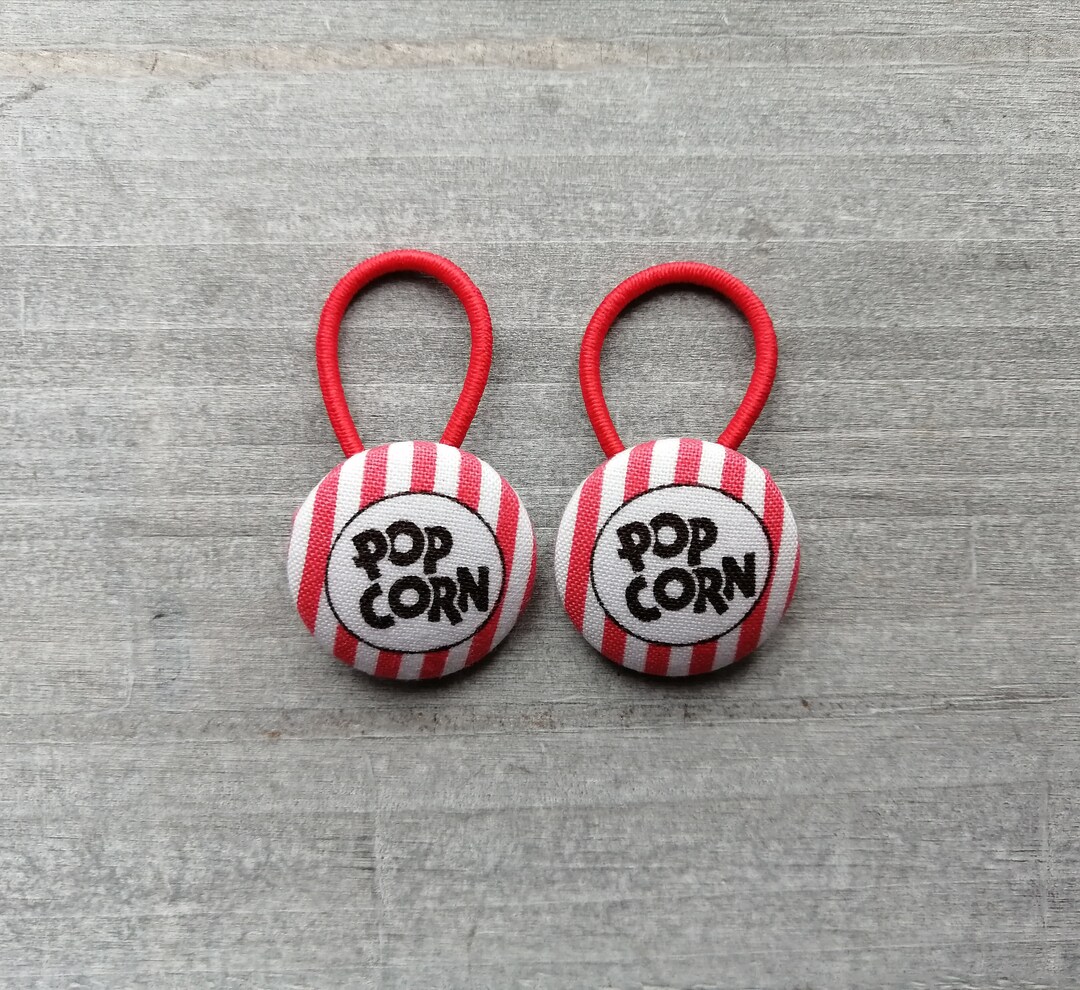 Popcorn Hair Elastics, Hair Elastics for Girls, Red Hair Elastics, Gift ...