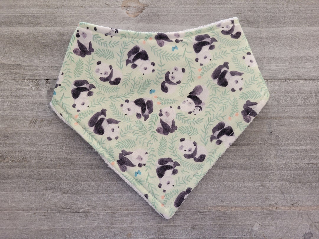 Panda Bandana Drool Bib for Baby - Etsy