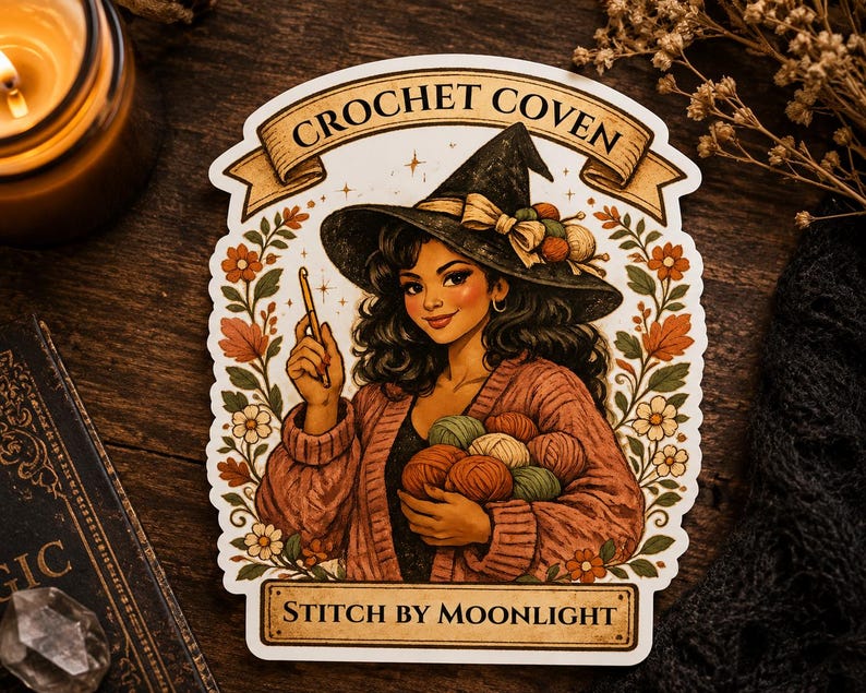 Crochet Coven SVG PNG, Witchy Crocheter Shirt Design (digital Download ...