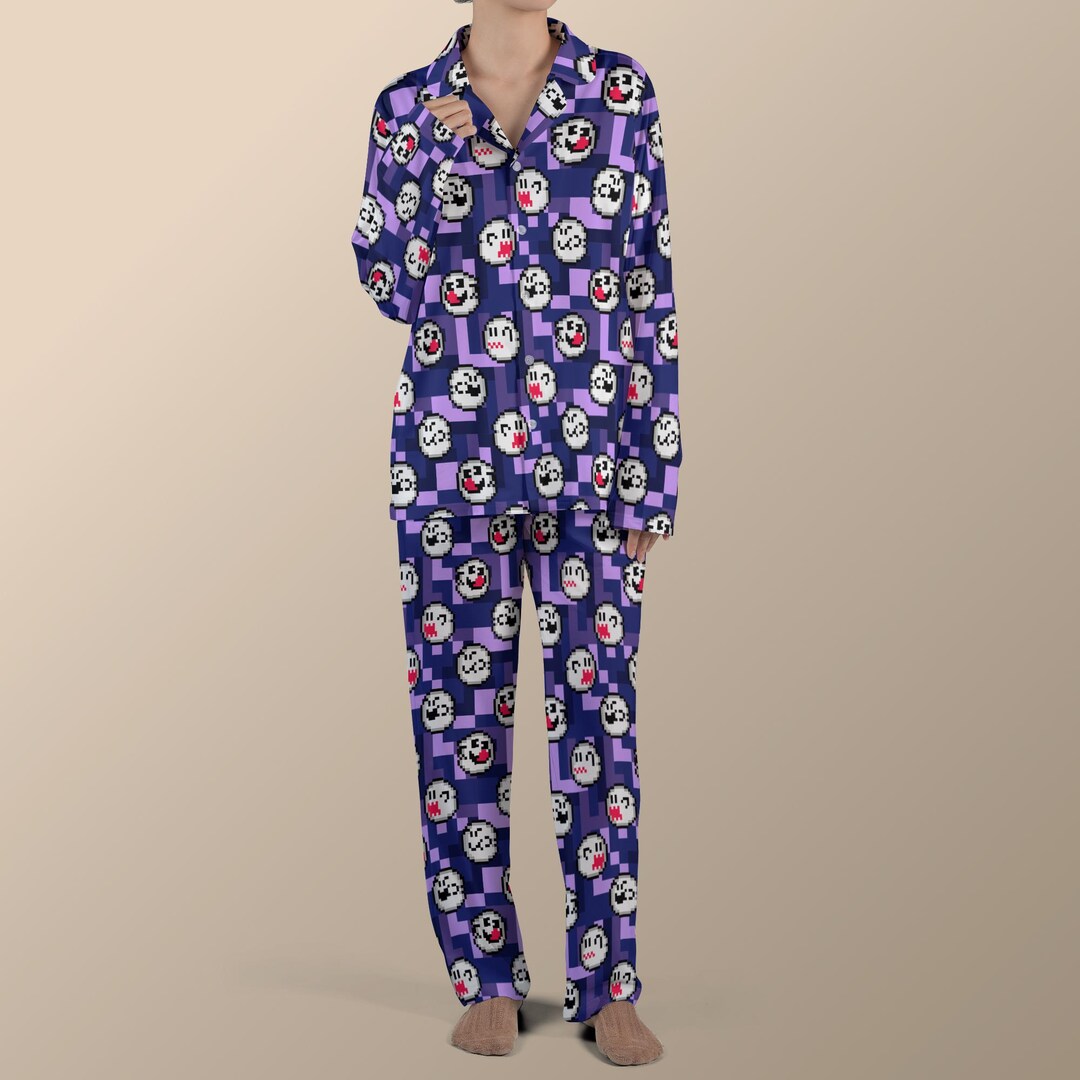 Boo Ghost Super Mario Pajamas Set, Super Mario Boo Pajamas Sleepwear ...