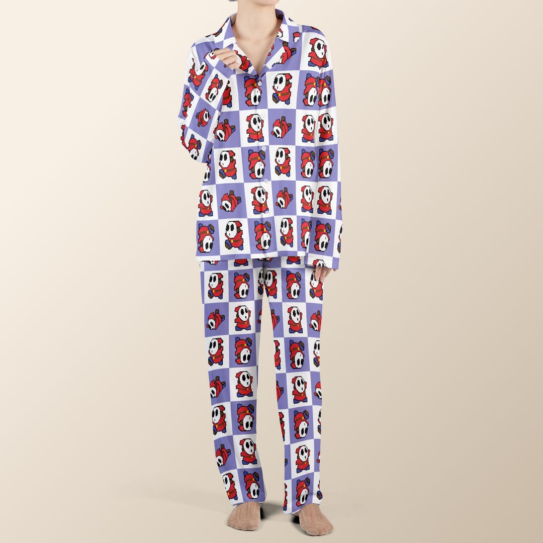 Shy Guy Super Mario Pajamas Set, Shy Guy Pajamas Sleepwear, Mario ...
