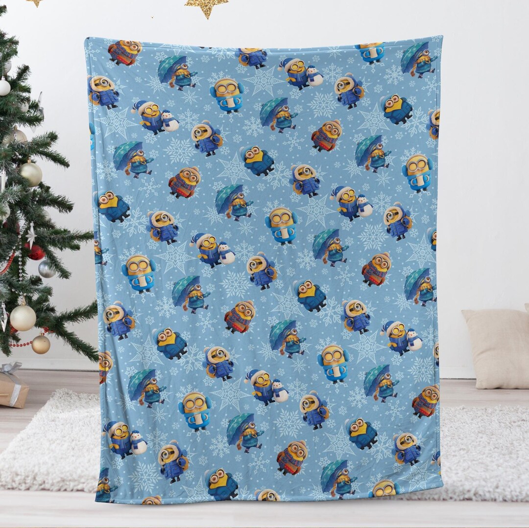 Winter Season Minion Blanket, Minions Blanket, Children Blanket ...