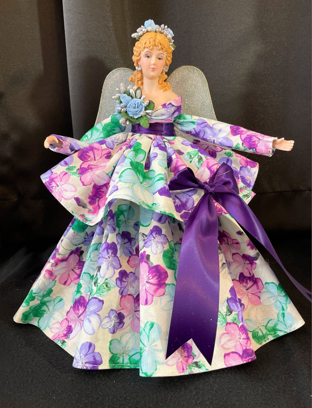 ANGEL Tree Topper Purple Blue and Turquoise Angel Home - Etsy Canada