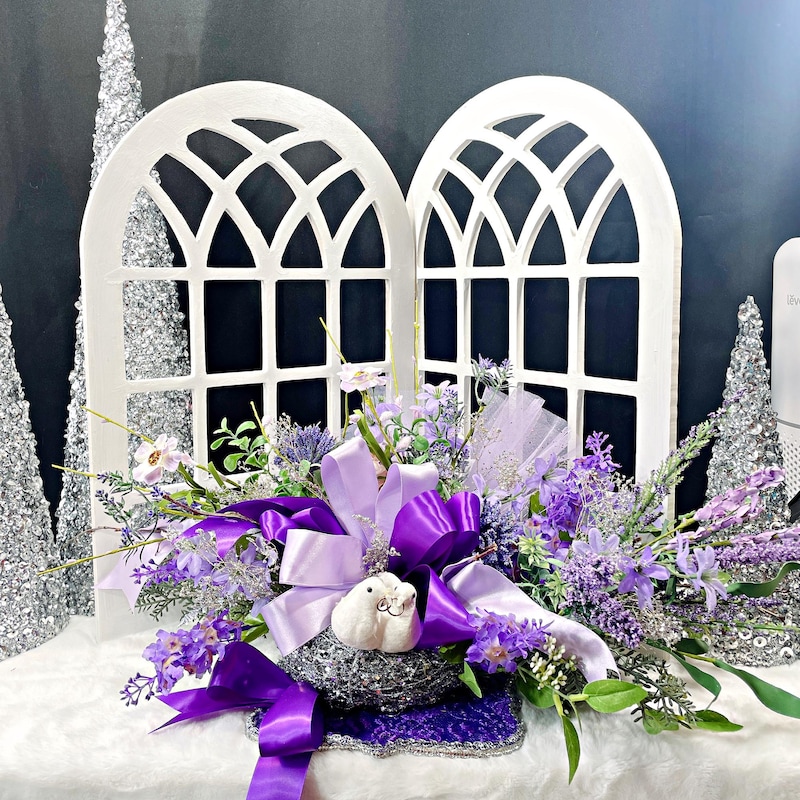 Purple Centerpiece - Etsy
