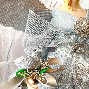 Blonde Silver Angel Mantle Decoration Large 18 Christmas Angel ...