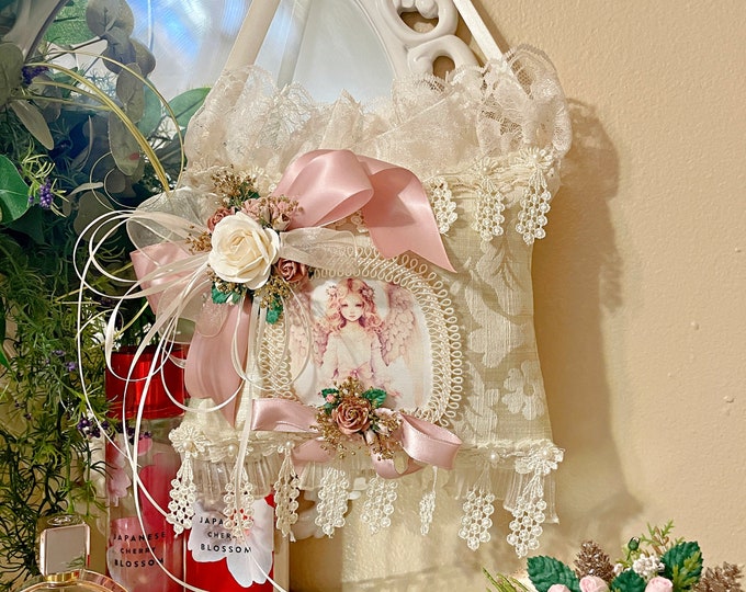 Victorian Angel Hanging Pillow Sachet Room Decor, Handmade Angel Gift ...