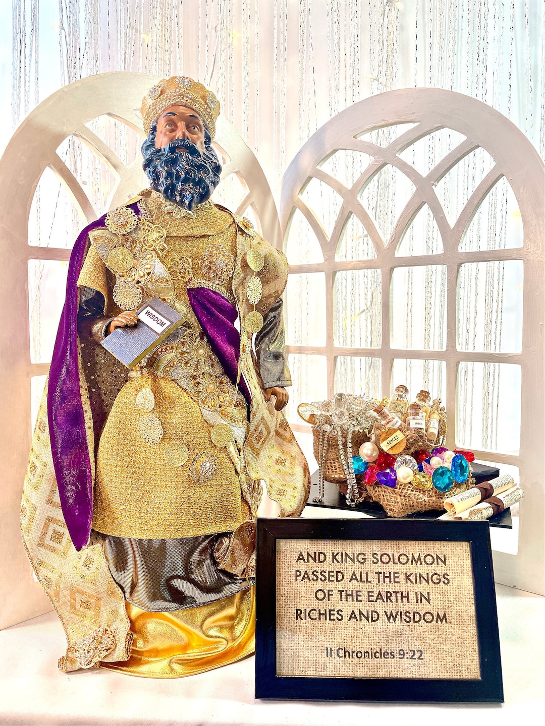 Gift for Minister King Solomon Art Doll, 18 Inch Inspirational Home, Office or Man Cave Decor ...