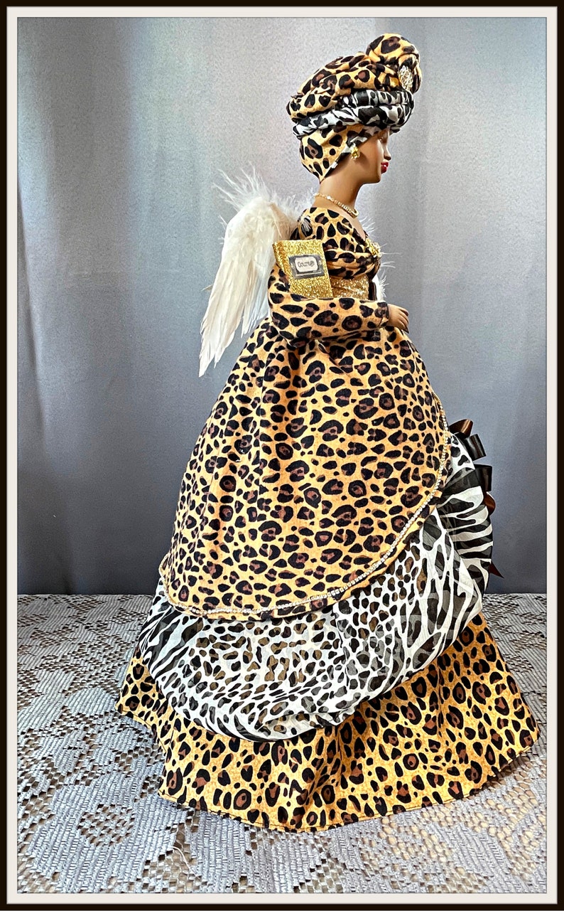 African American Angel COURAGE Leopard Print Christmas Angel - Etsy