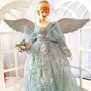 Blonde Silver Angel Mantle Decoration Large 18 Christmas Angel ...