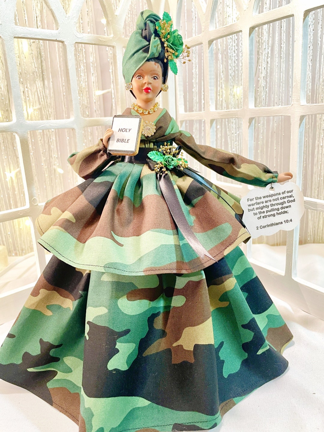 Black Doll Little Prayer Warrior Scripture Verse Inspirational Black ...