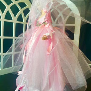 Elegant Pale Pink Christmas Angel Tree Topper Mantle Sized 18 Inch Tall ...
