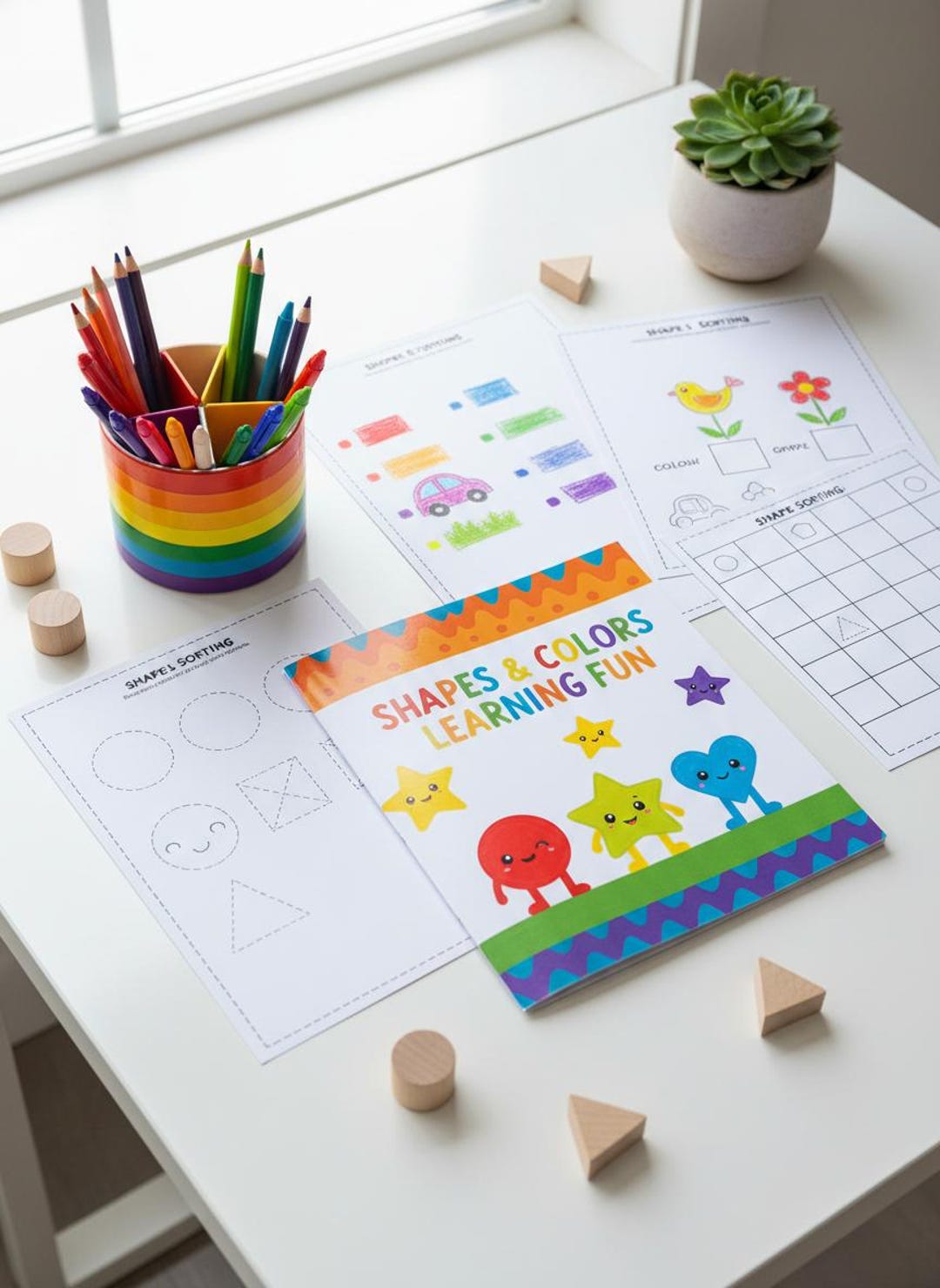 Shapes and Colors Learning Pack | Preschool Worksheets, Patterns, Ages ...