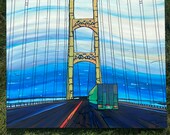 The Kraken Bridge 36x36 Mackinaw Bridge Painting - Etsy
