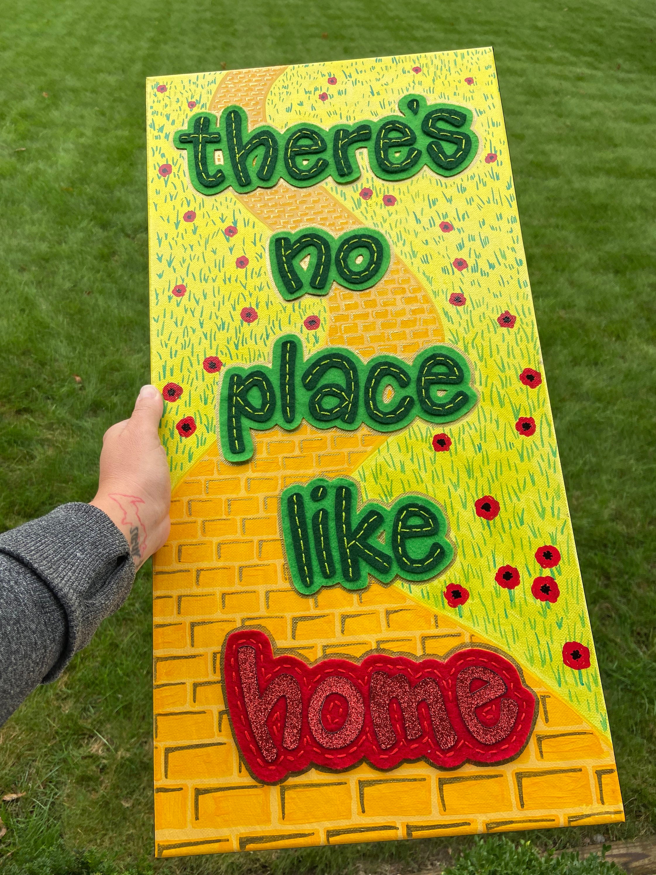 There's No Place Like Home - the Wizard of Oz - 12" X 24" Painted ...