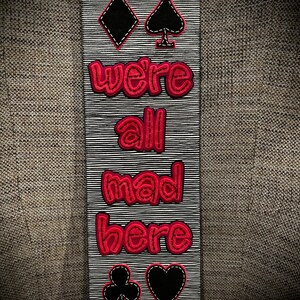 Alice - We’re All Mad Here - Felt Appliques on Painted Canvas Art - 8 ...