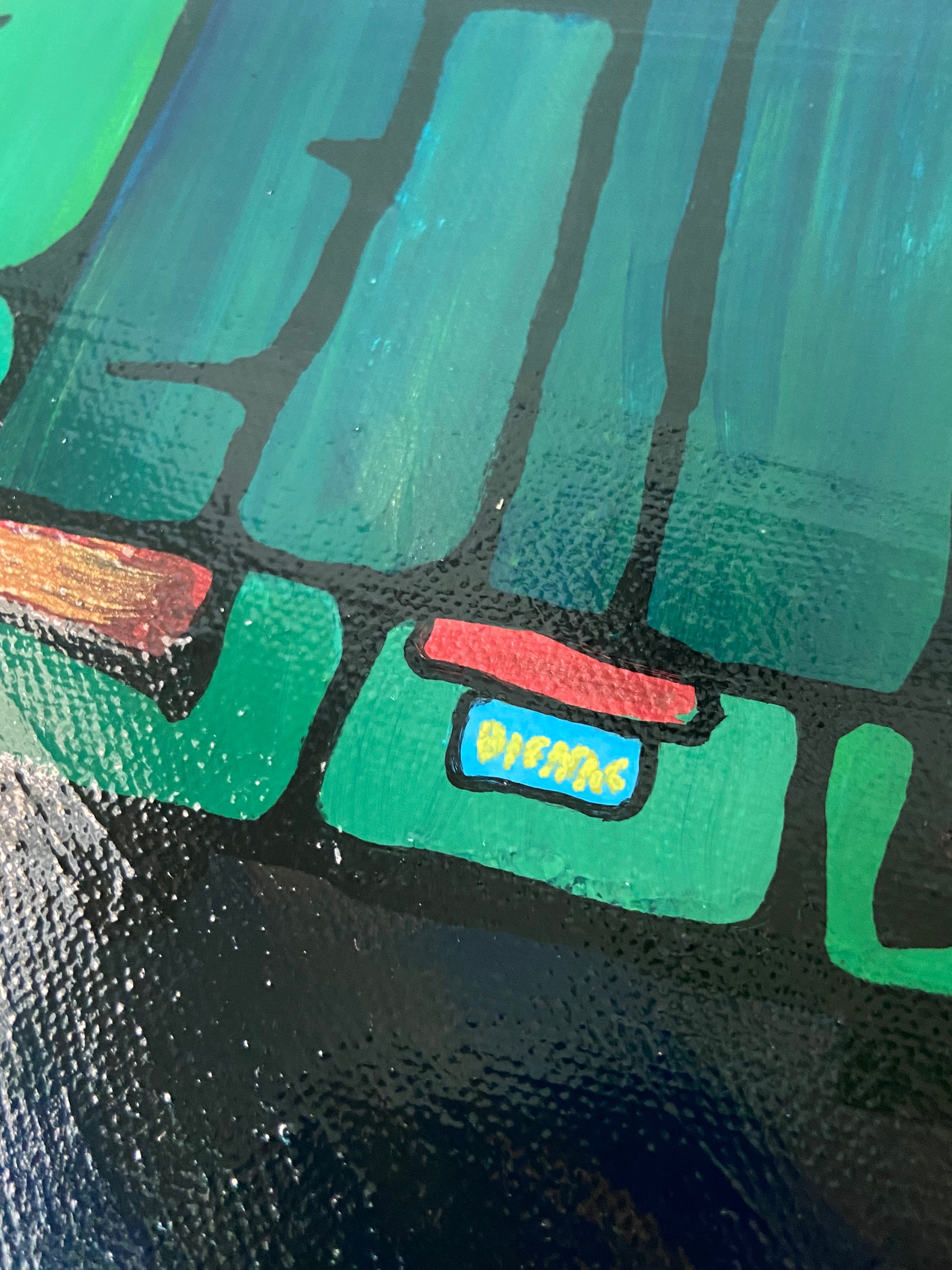 The Kraken Bridge 36x36 Mackinaw Bridge Painting - Etsy