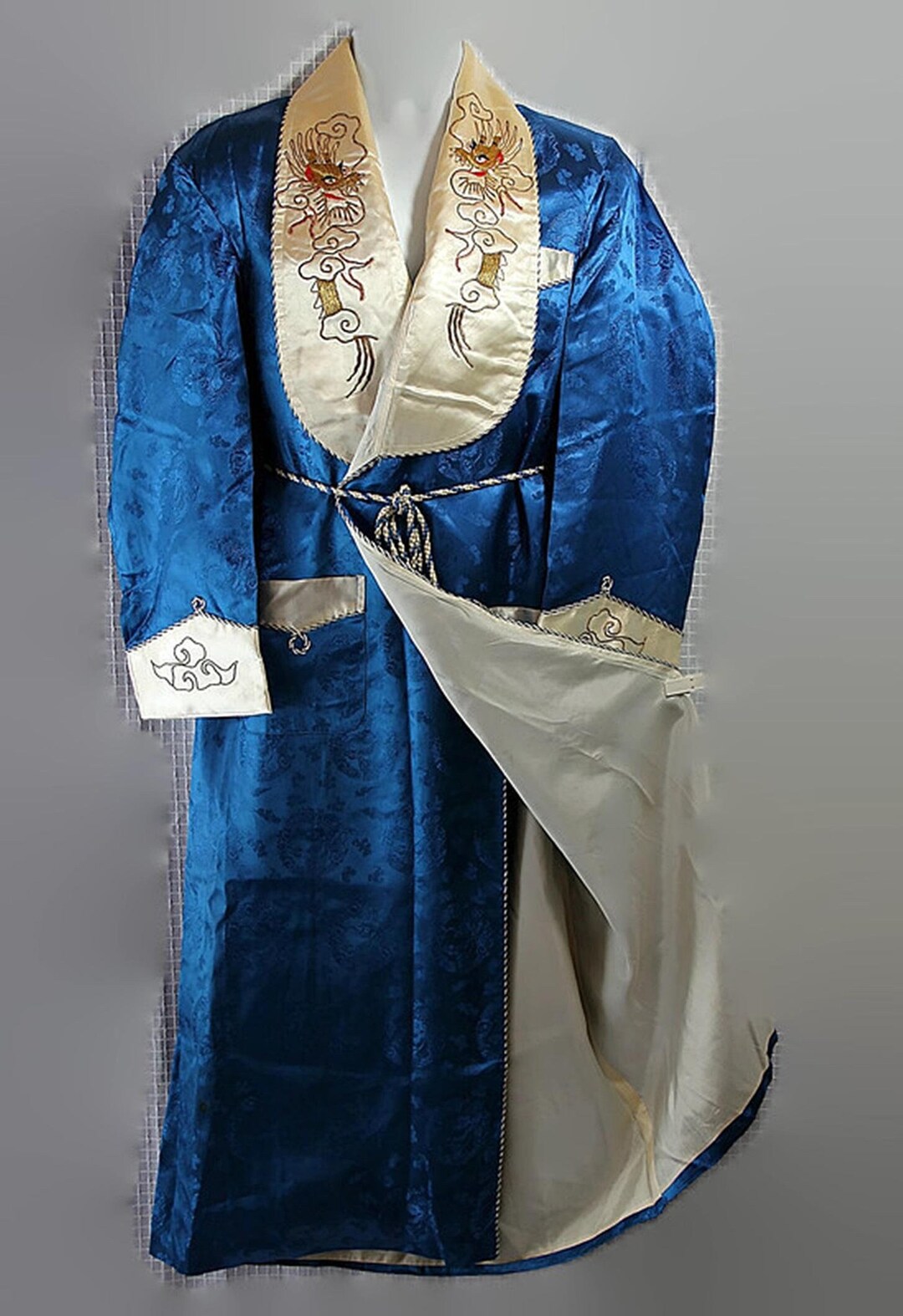 1940s Robe, Golden Dragon, Metallic, Menswear, Smoking Jacket, Souvenir ...