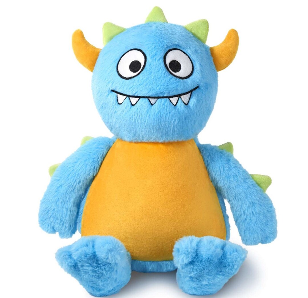 Personalised Embroidered Blue Monster - Etsy