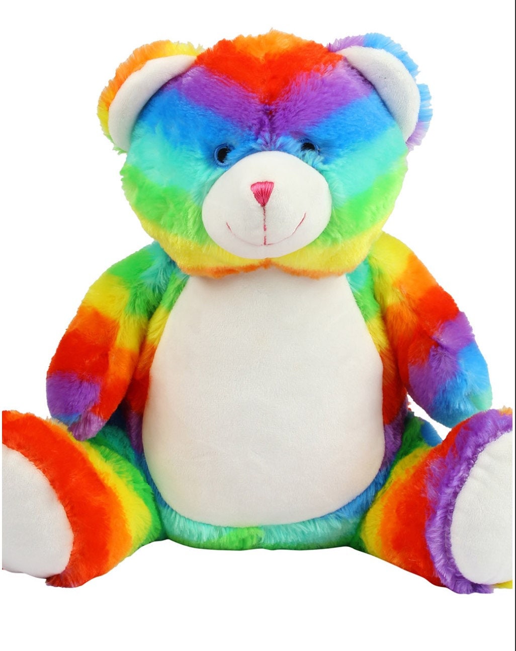 Personalised Embroidered Rainbow Teddy Bear Baby gift New | Etsy