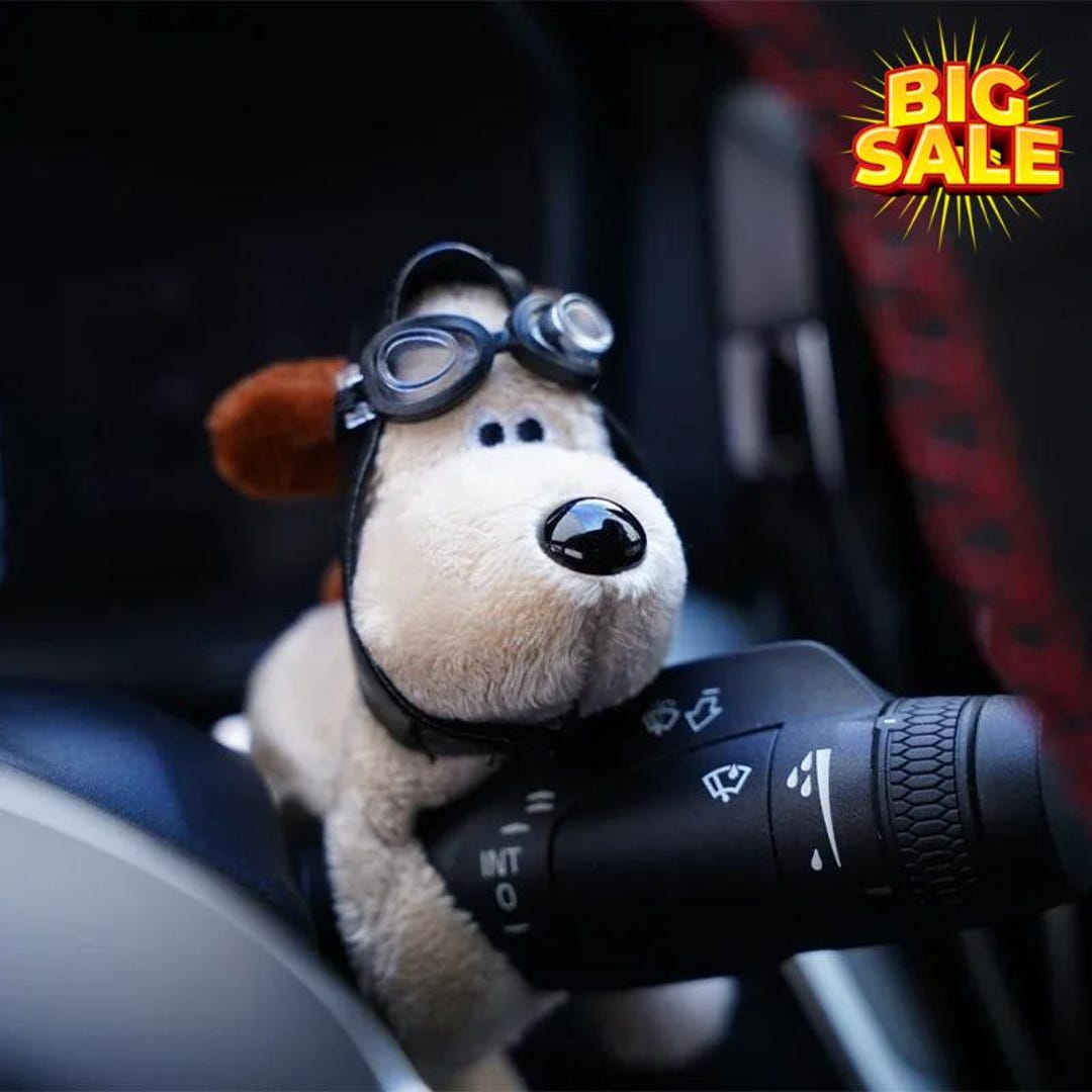Aviator Dog Plush Car Decor–cute Puppy Dashboard Ornament-cute Plush ...