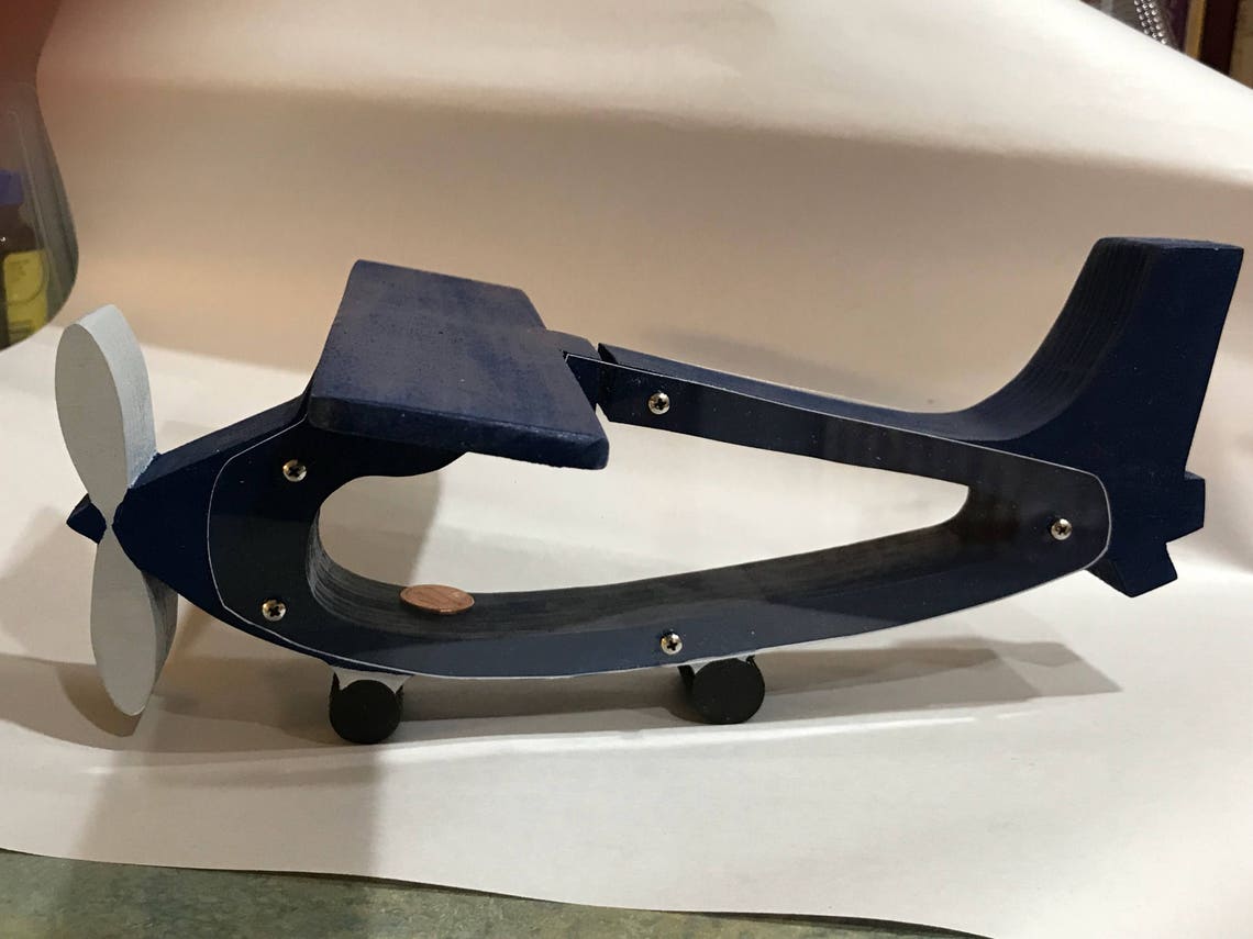 Handmade Wooden Airplane Coin Bank - Etsy
