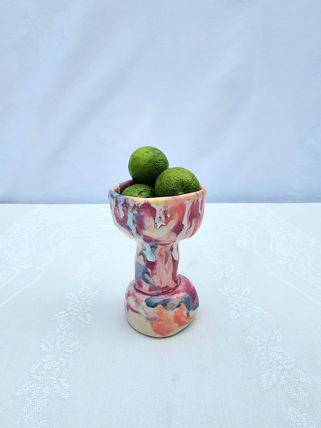 Ceramic Bubblegum Coupe// Clay Cocktail Cup - Etsy