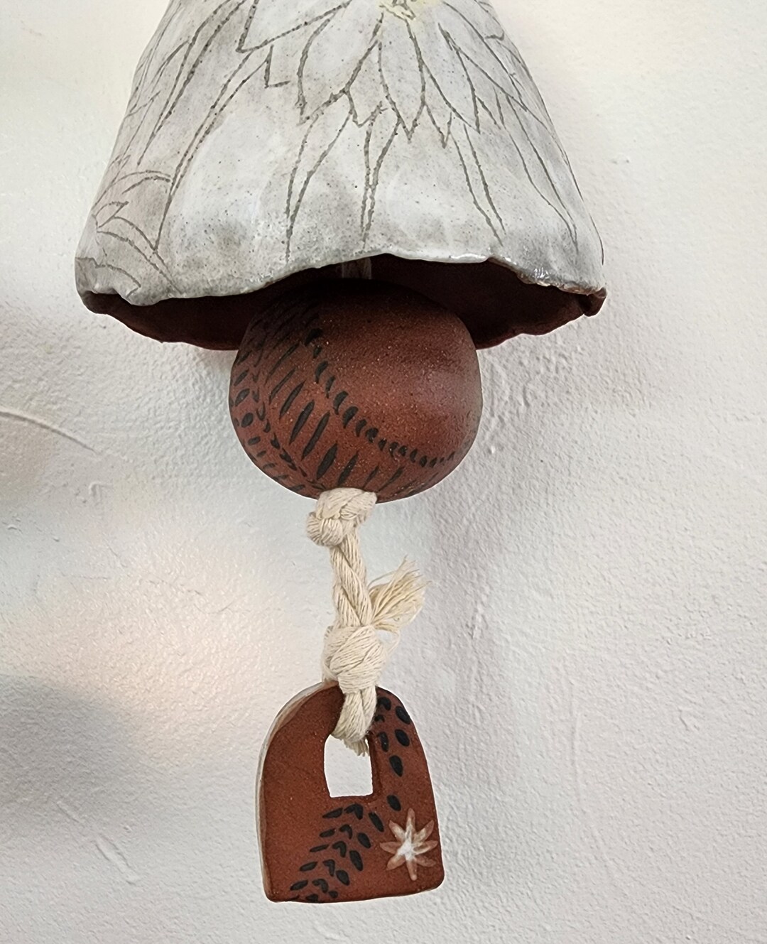 Terracotta Painted Ceramic Bell - Etsy