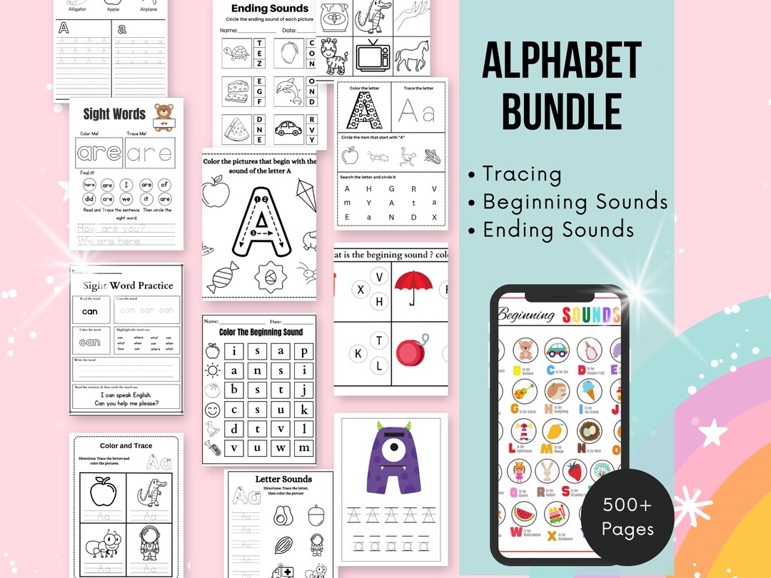 Alphabet Worksheets Bundle | Preschool & Kindergarten | Letter Tracing ...