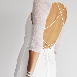 Bridal Shrug Wedding Bolero Sheer Light Cardigan Openback Mohair Bridal ...