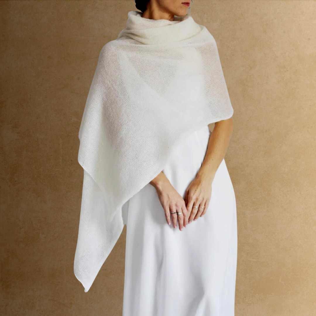Wedding Shawl Mohair Silk Bridal Cover up Winter Wedding Wrap Luxury ...
