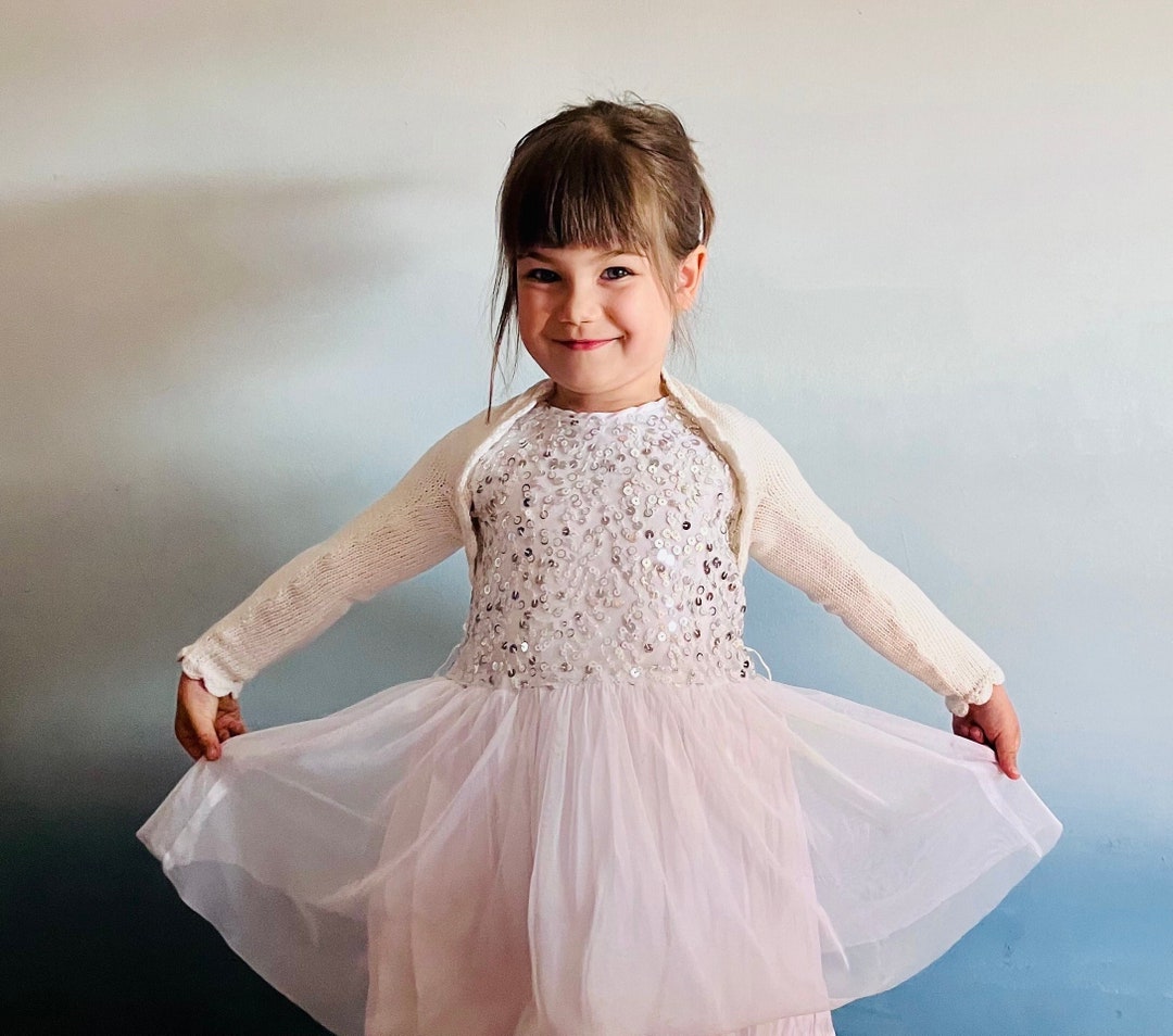 First Communion Bolero Girl White Cardigan Cotton Sweater Holy ...