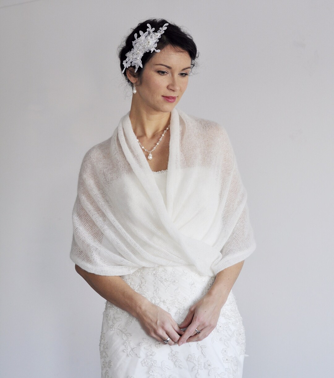 Bridal Cape White,wedding Shawl Mohair,wedding Cape for Bride,stole ...