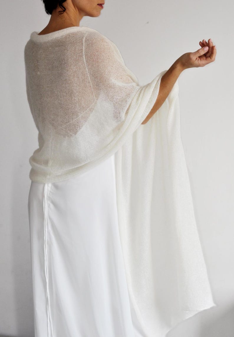 Wedding Shawl Mohair Silk Bridal Cover up Winter Wedding Wrap Luxury ...