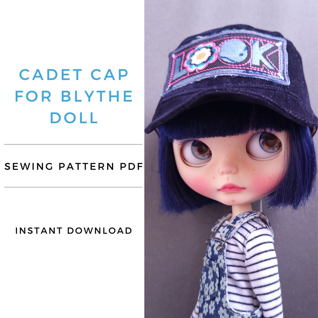 Blythe Doll Cadet Cap Sewing Pattern, Beginner Friendly (PDF Pattern ...