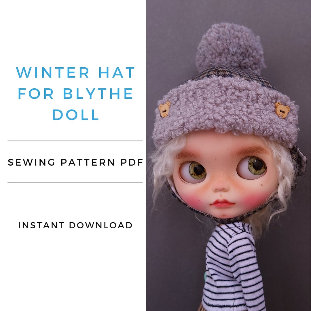 Sewing Pattern for Blythe Winter Hat, INSTANT DOWNLOAD PDF Pattern for ...