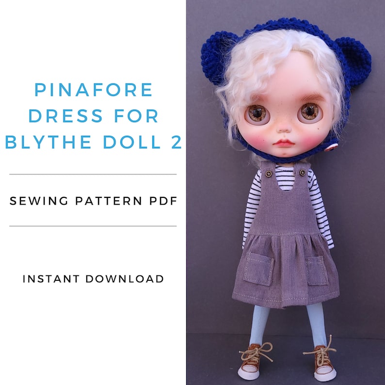 Pinafore Dress Sewing Pattern for Blythe Doll Model 2 INSTANT - Etsy