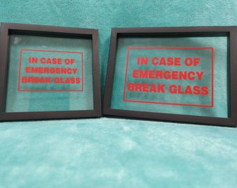 DECAL ONLY for DIY Shadow Box-in Case of Emergency Break - Etsy