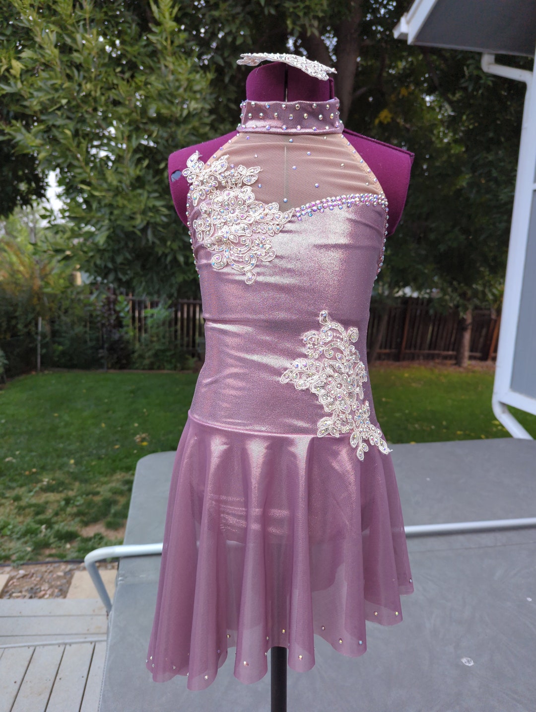 Child Medium Lyrical Costume. Custom Dance Costume Mauve - Etsy