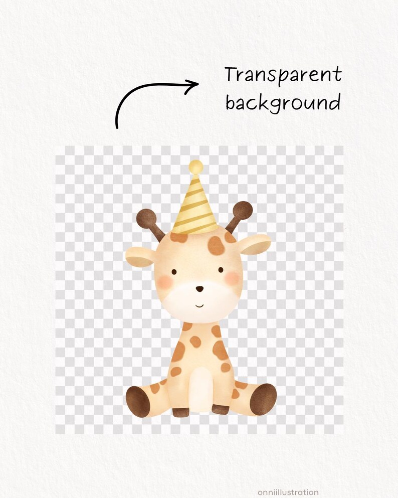 Animals Birthday Watercolor Clipart Set, Party Animals PNG, Birthday ...