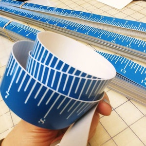 Adhesive Vinyl Ruler. Blue and White. 24 or 30. for Crafts, Classrooms ...