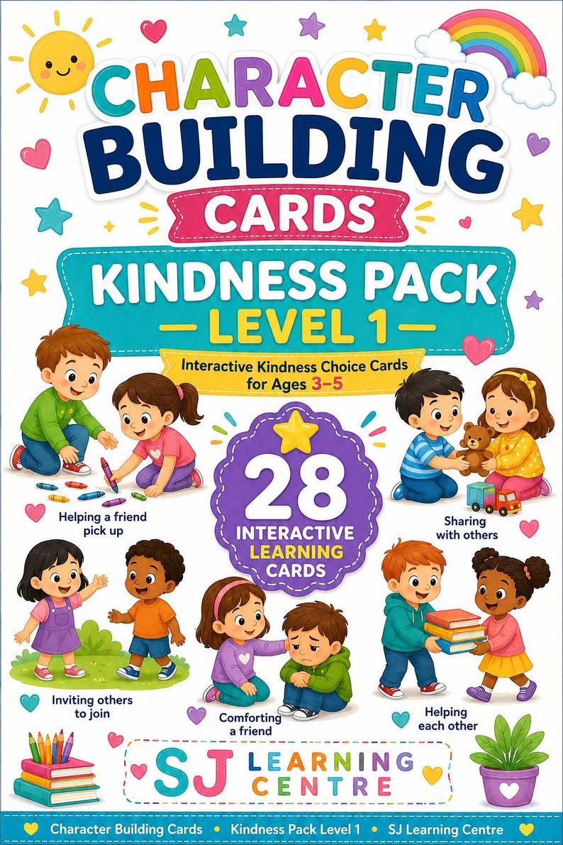 Kindness Character Building Cards Level 1 | Printable Social Emotional ...