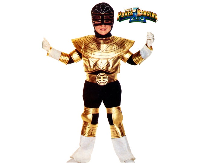 Butterick 4657 Black POWER RANGER Zeo Costume Super Hero Vintage Sewing ...