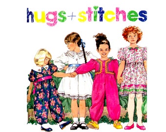 90s Simplicity 8552 Daisy Kingdom Puffed Sleeve Dress and Pinafore ...