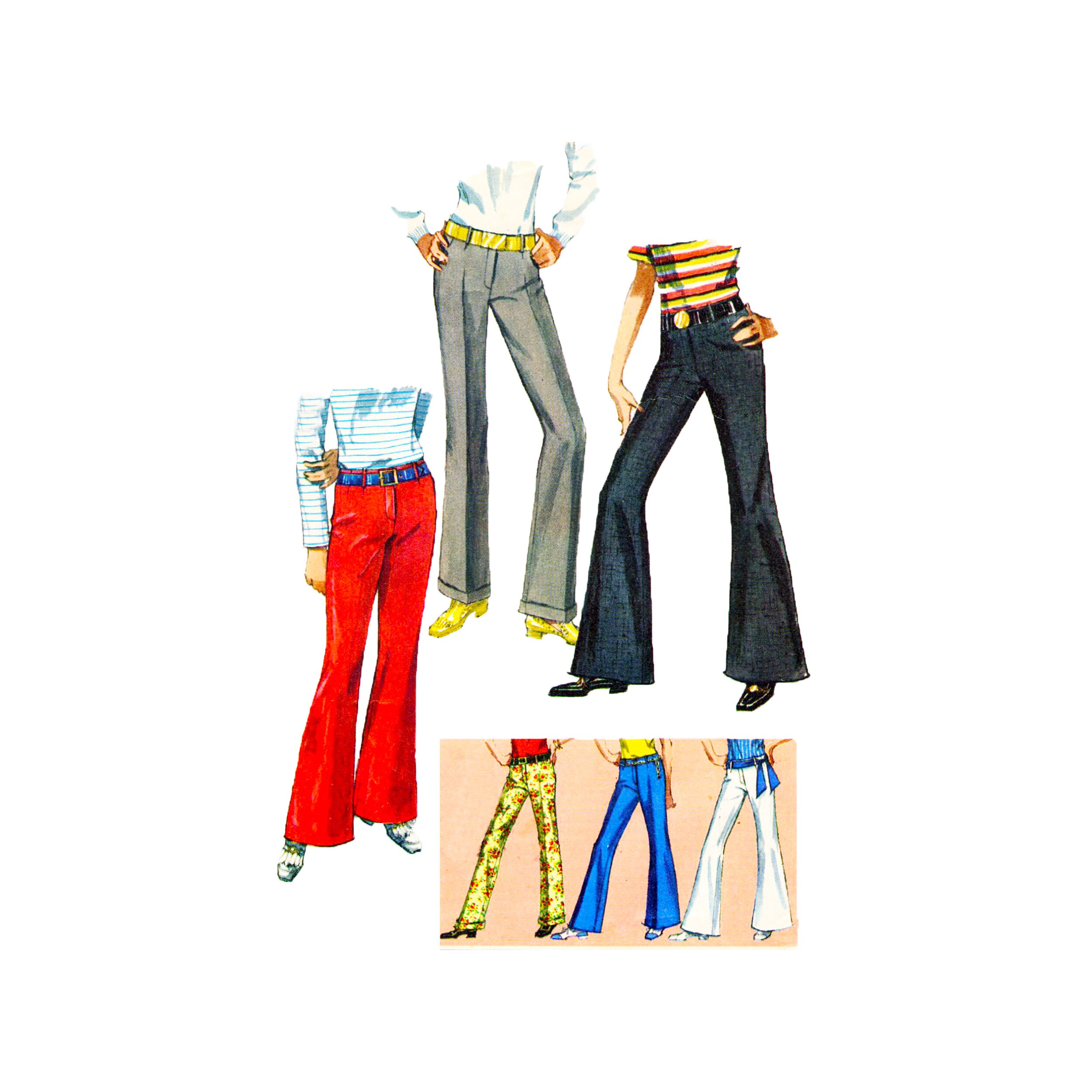 Hip Hugger Bell Bottom Pants 60s Simplicity 7997 Vintage - Etsy