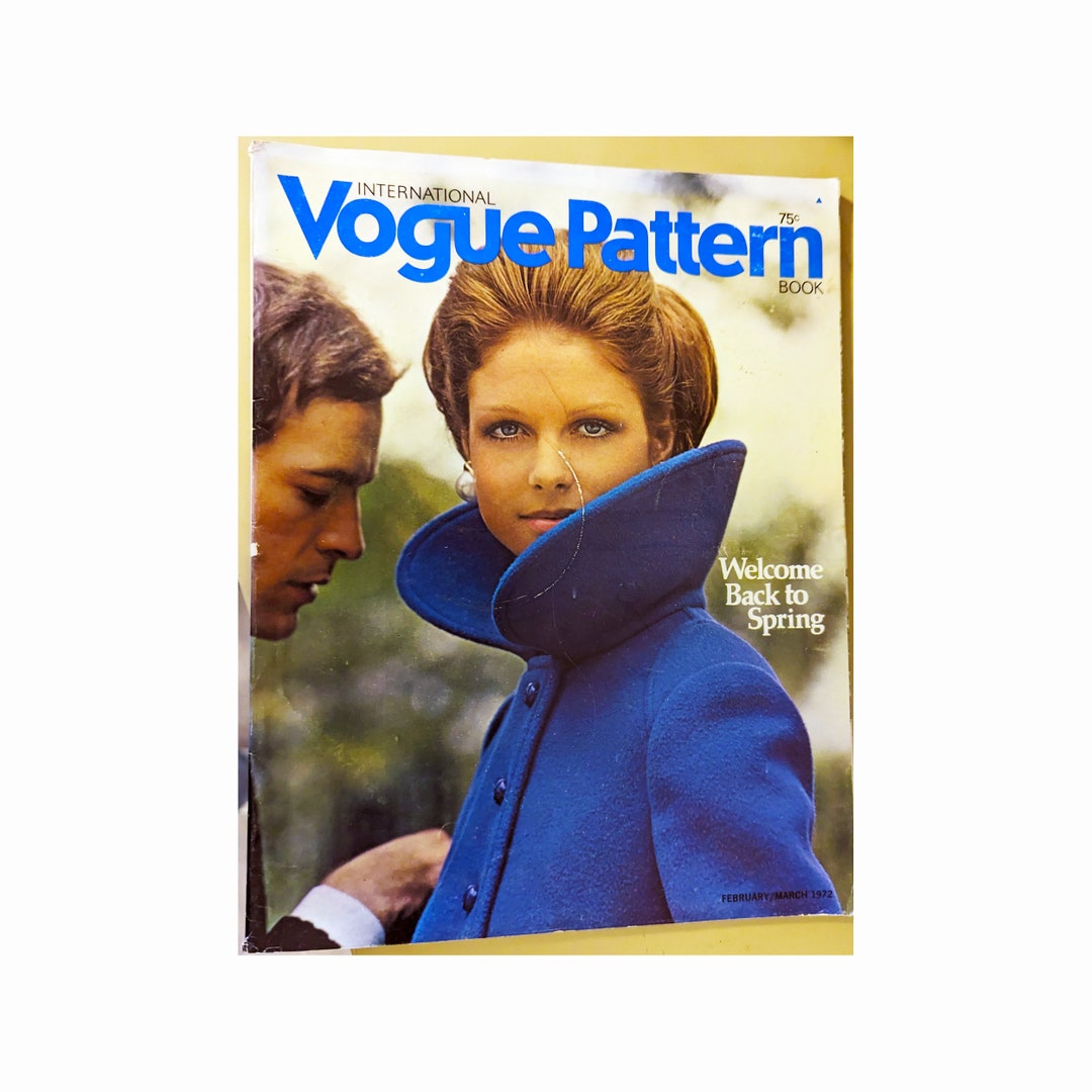 70s Vogue Pattern Magazine February-march 1972 Cover Christian Dior ...