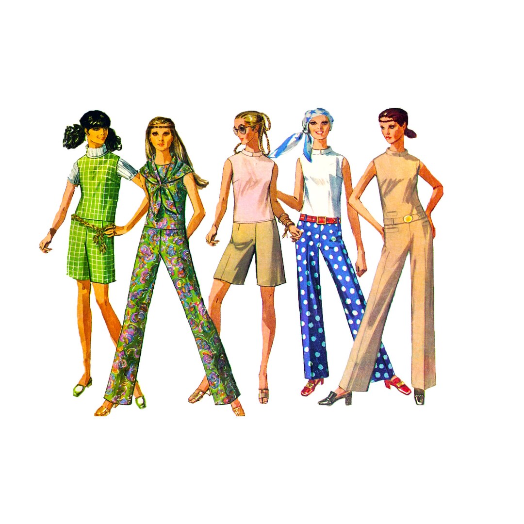 60s Simplicity 8154 Misses' Fitted Jumpsuit Pattern 2 Lengths Vintage ...