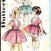 60s Butterick 9741 Girls' Full Skirt Dress With Bodice Inset Vintage ...
