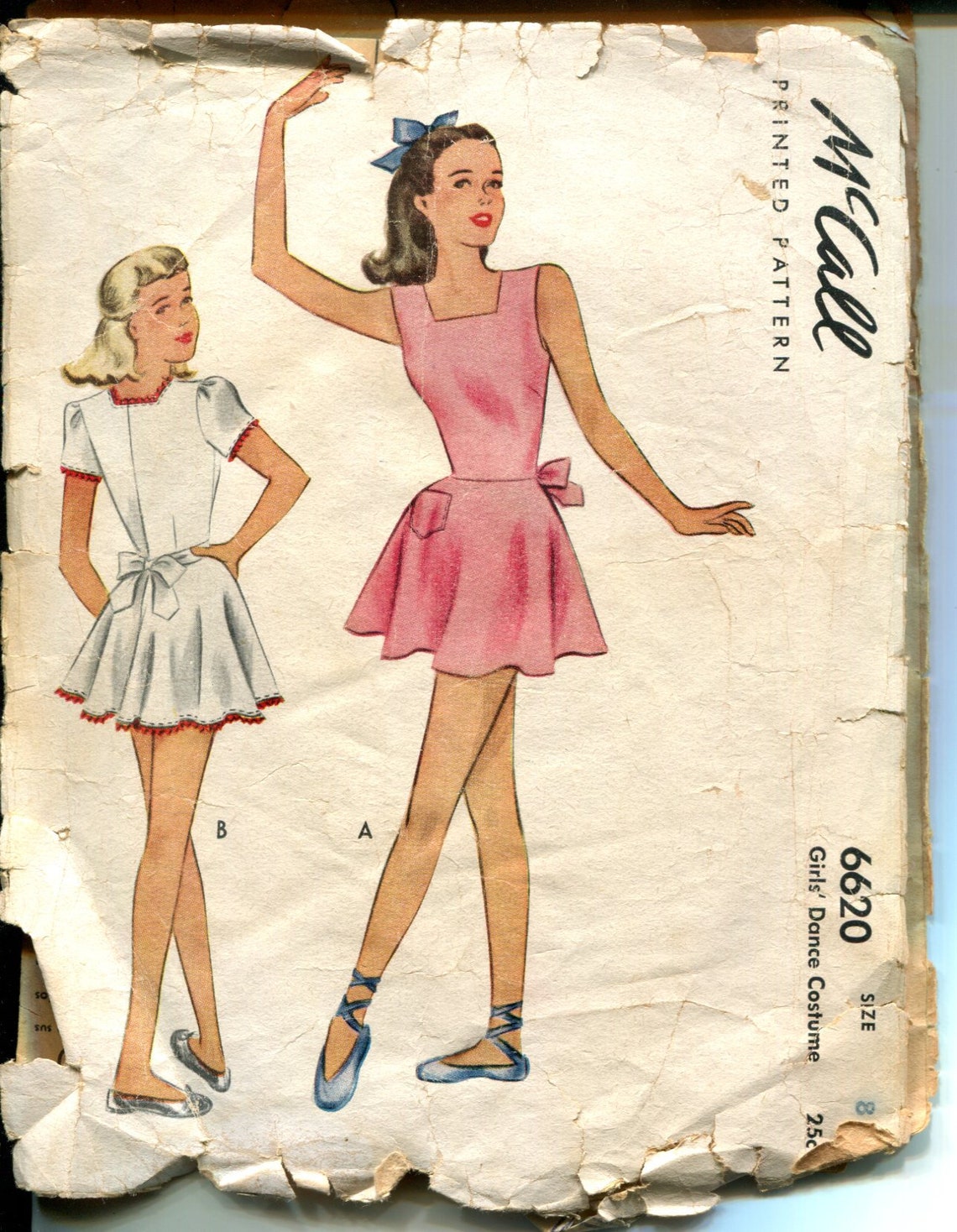 1940s Dance/ballet Dress Costume Pattern Mccall 6620 Vintage - Etsy
