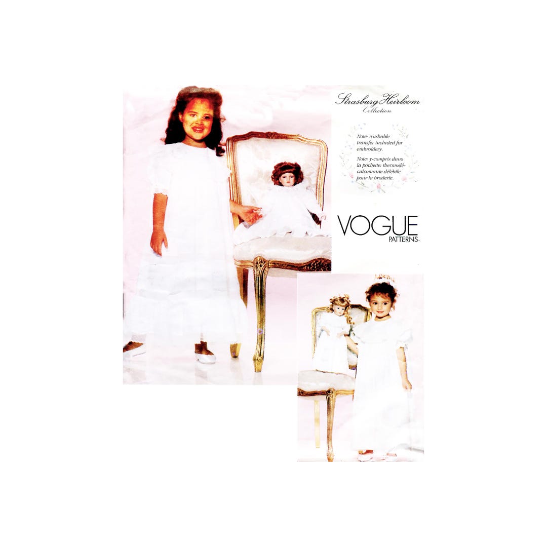 Vogue Girls' Ruffle Dress Sewing Pattern 2105 With Doll Dress - Size 6 ...