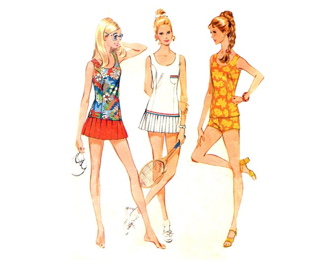 70s Mccall's 5115 Boho Tops Vintage Sewing Pattern Size Med 14-16 Bust ...